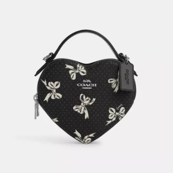 Coach | Bags | Coach Heart Crossbody Bag With Bow Print Caa99 | Poshmark